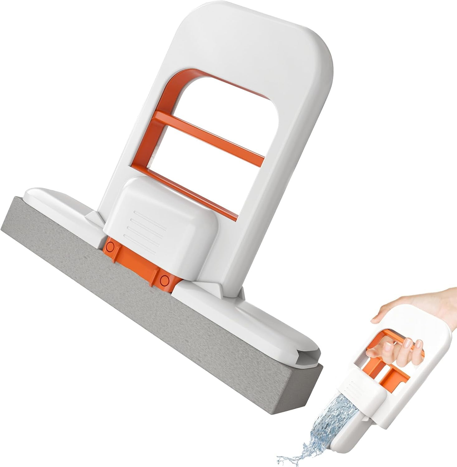 Mini Foldable Desktop Mop, Portable Wet and Dry Cleaning Sponge Mop ...