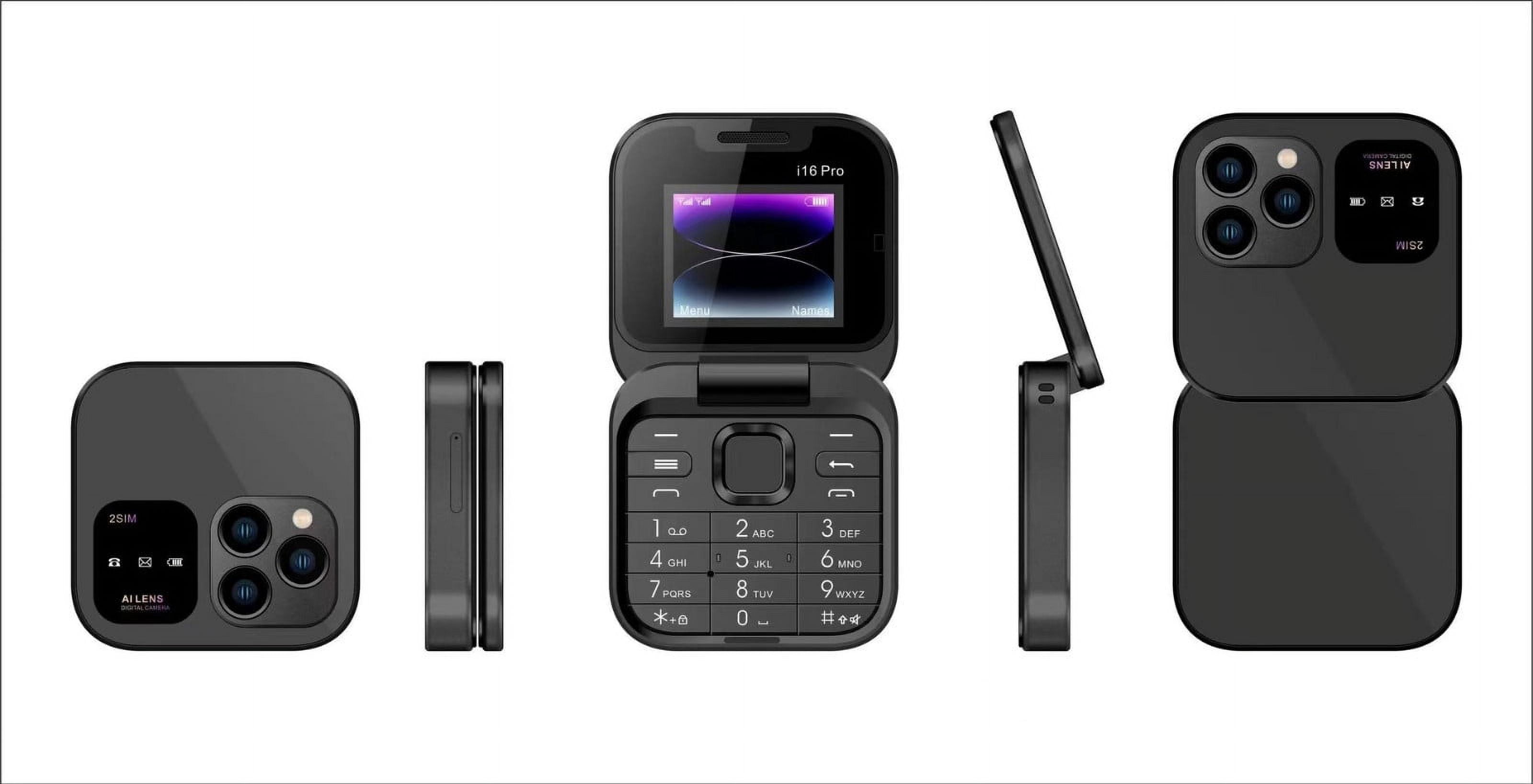 Mini Foldable Dual SIM Phone, Dual Standby Feature, Compact Backup ...
