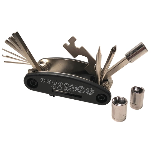 Mini Folding Bicycle Multi Tool With 16 Functions Bike Mechanic Cycling ...