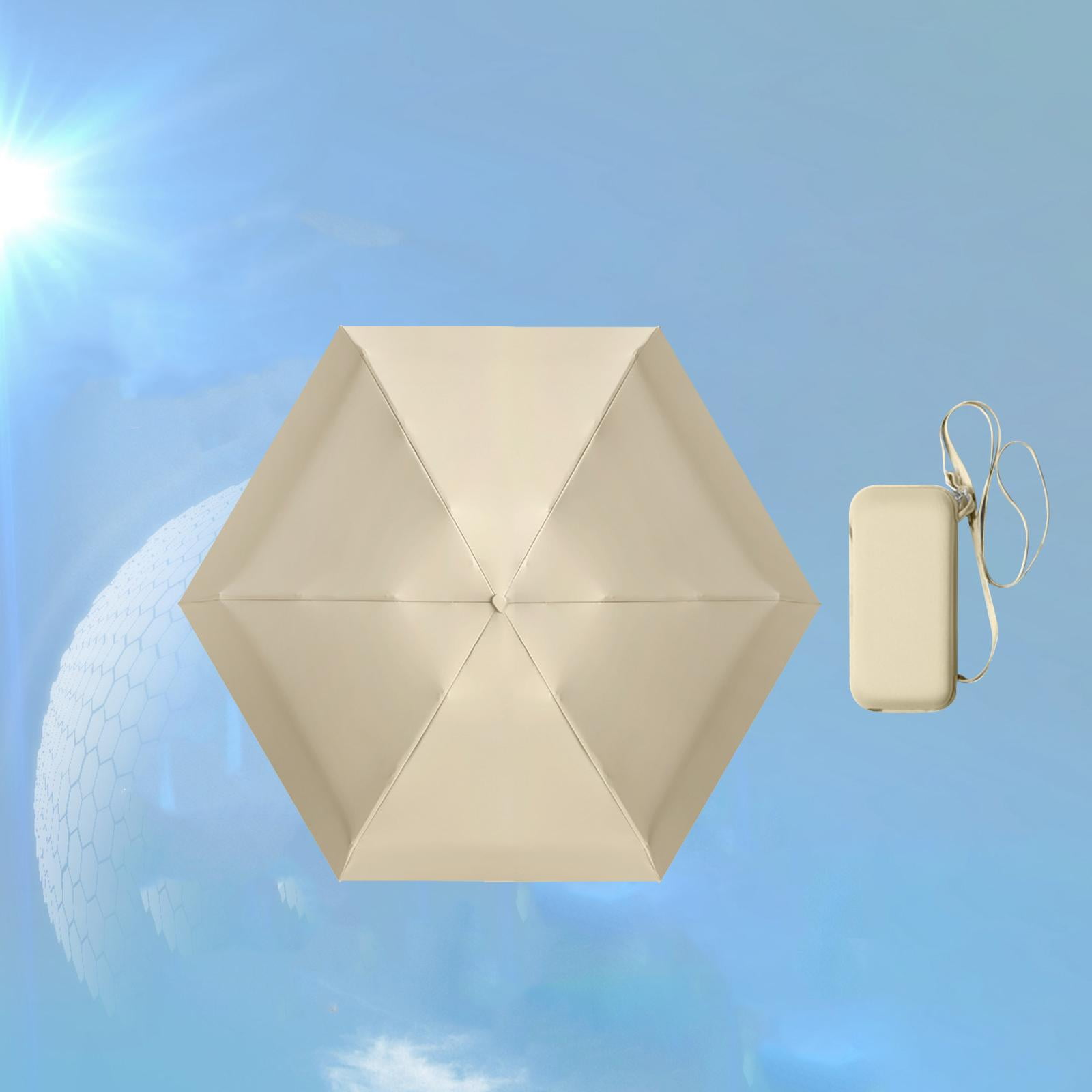 Mini Folding Umbrella Tiny Pocket Umbrella with Storage Case Small ...