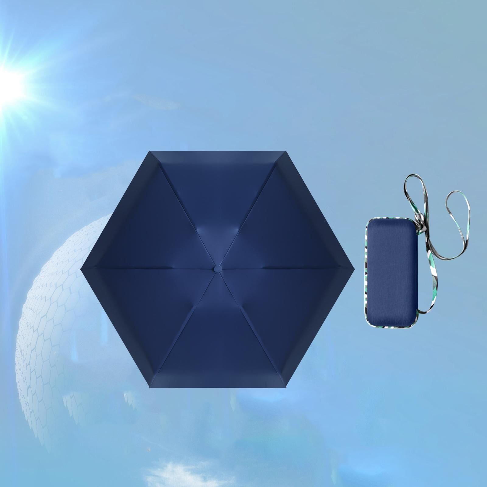 Mini Folding Umbrella Tiny Pocket Umbrella with Storage Case Small ...