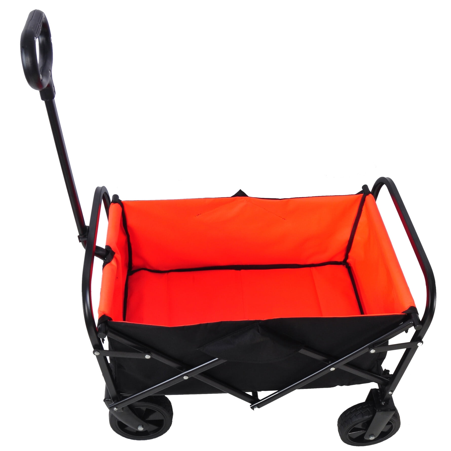 Mini Folding Wagon Garden Shopping Beach Cart with 360 Degree Rotating ...