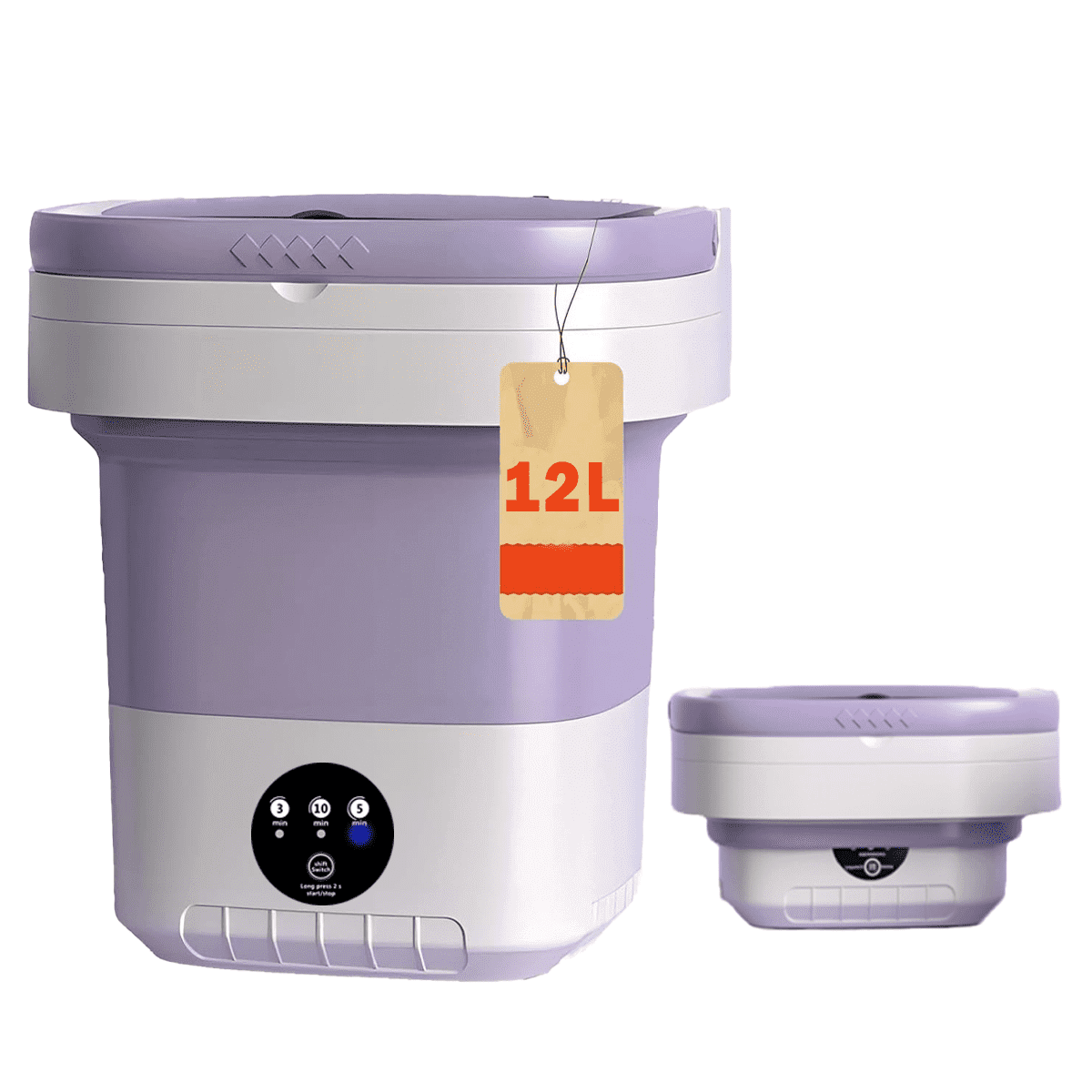 Portable 12L Mini Washing Machine: Foldable, for Travel, Apartment ...