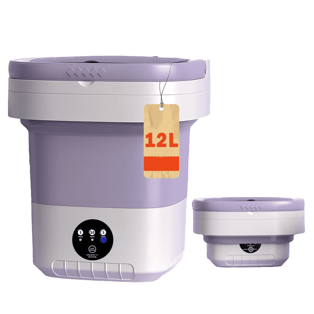 Portable 12L Mini Washing Machine: Foldable, for Travel, Apartment ...