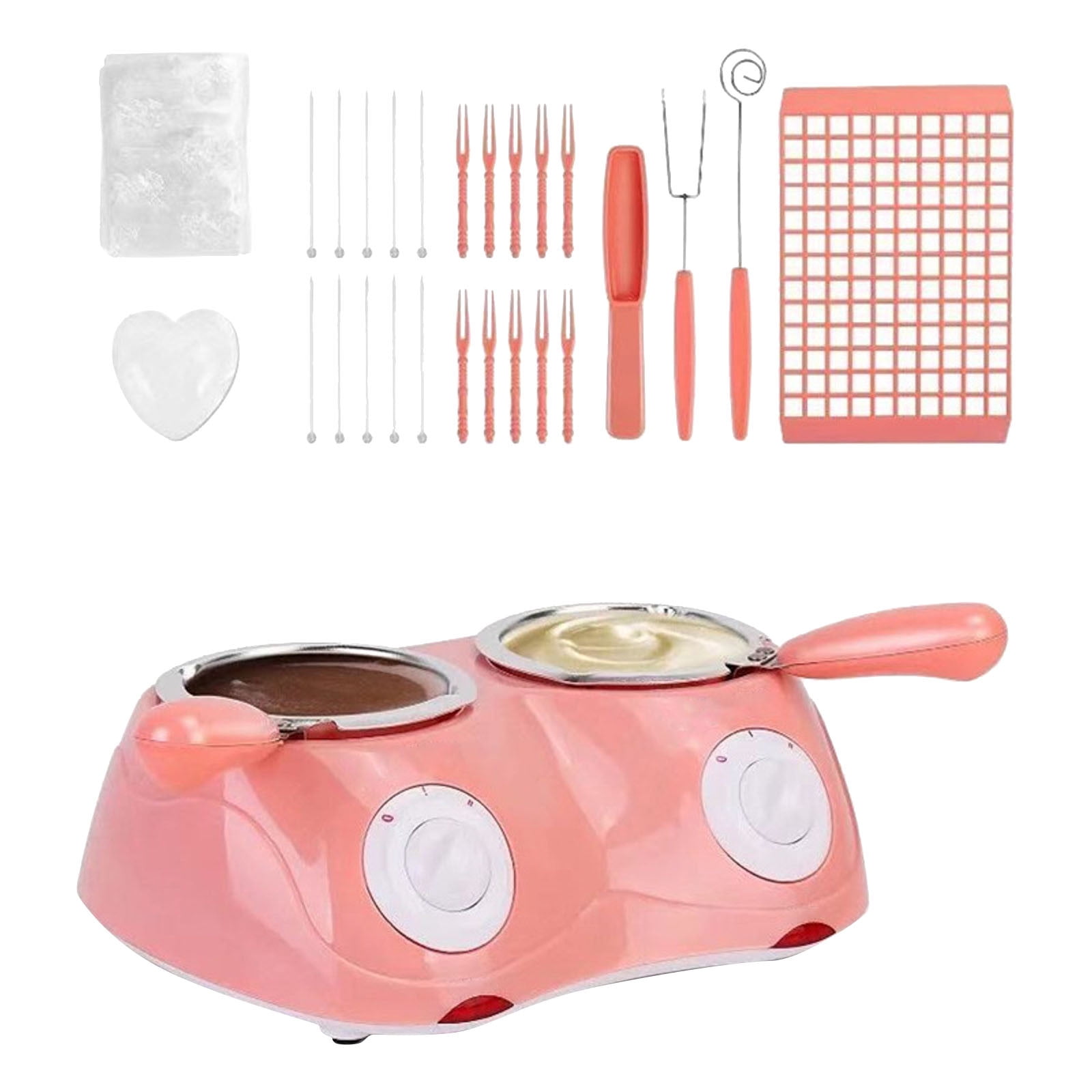 Mini Fondue Pot Kit Chocolate Melting Set With DIY Accessories For ...