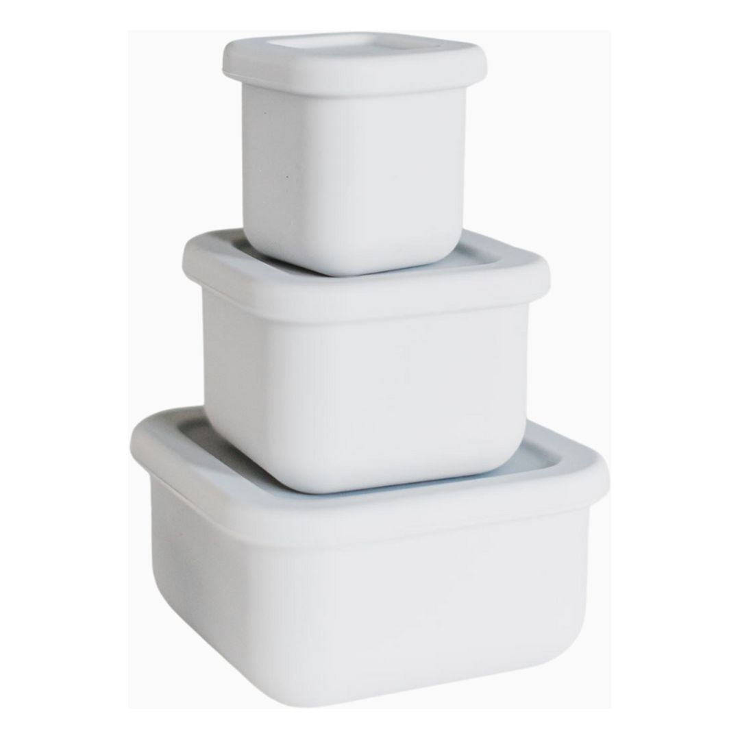 Dreamroo Mini Food Storage Containers, Silicone, Set of 3, Gray ...