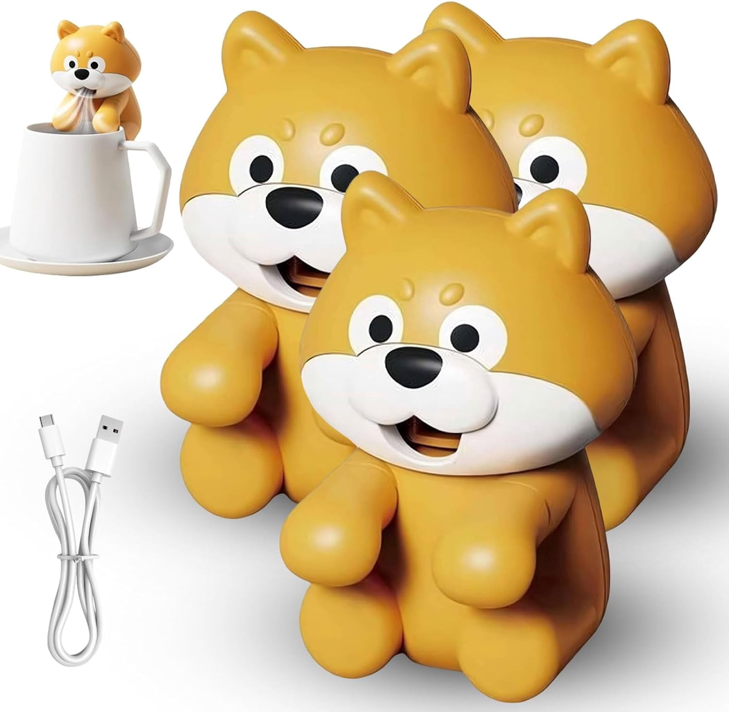 Mini Food Cooling Fan, Clip-On Mini Fan for Cup & Bowl, Dog-Shaped Air ...