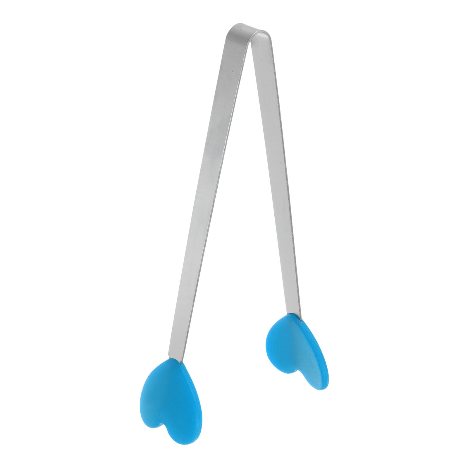Mini Food Tongs 13.5cm Heart Shape Stainless Steel with Silicon Tips ...