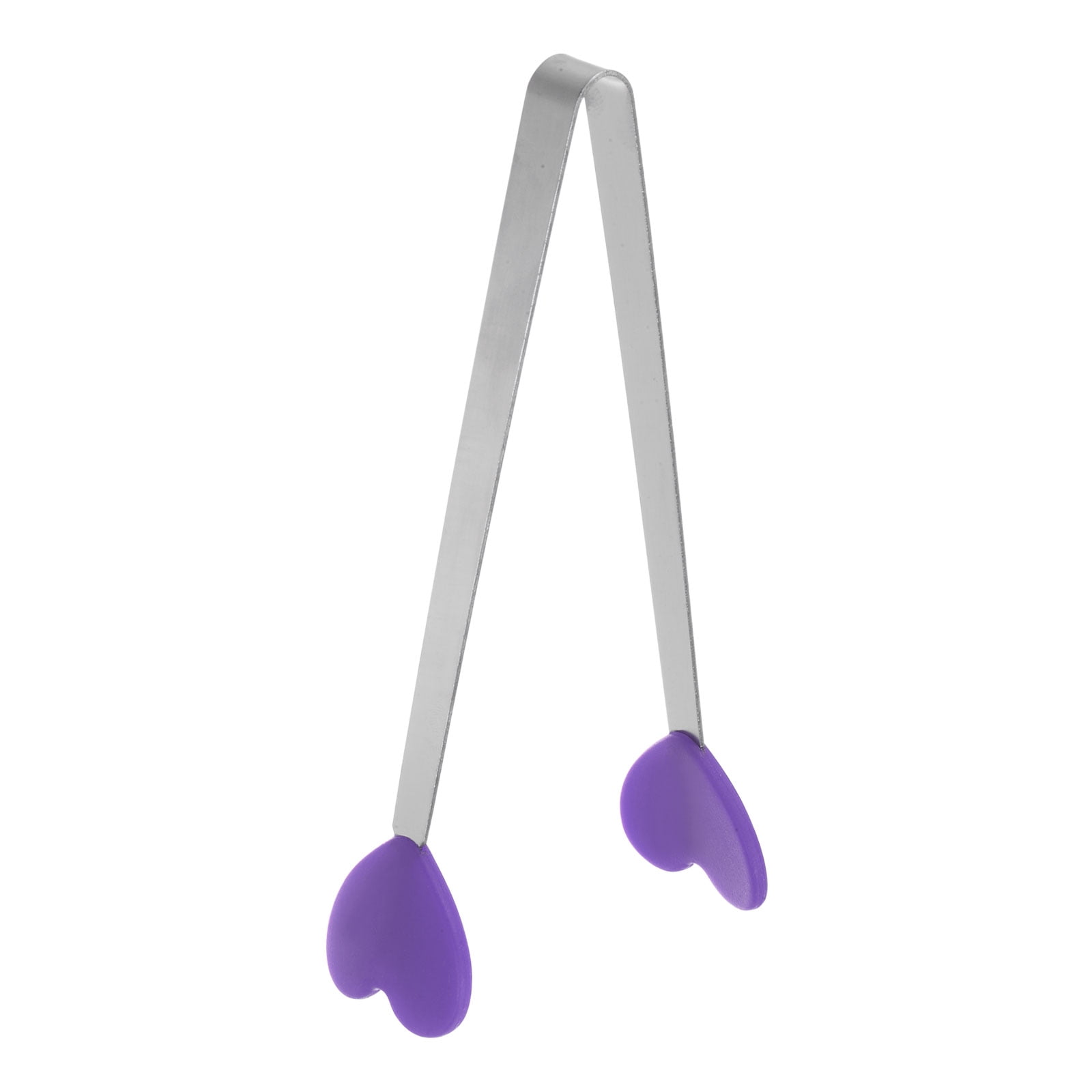 Mini Food Tongs 13.5cm Heart Shape Stainless Steel with Silicon Tips ...