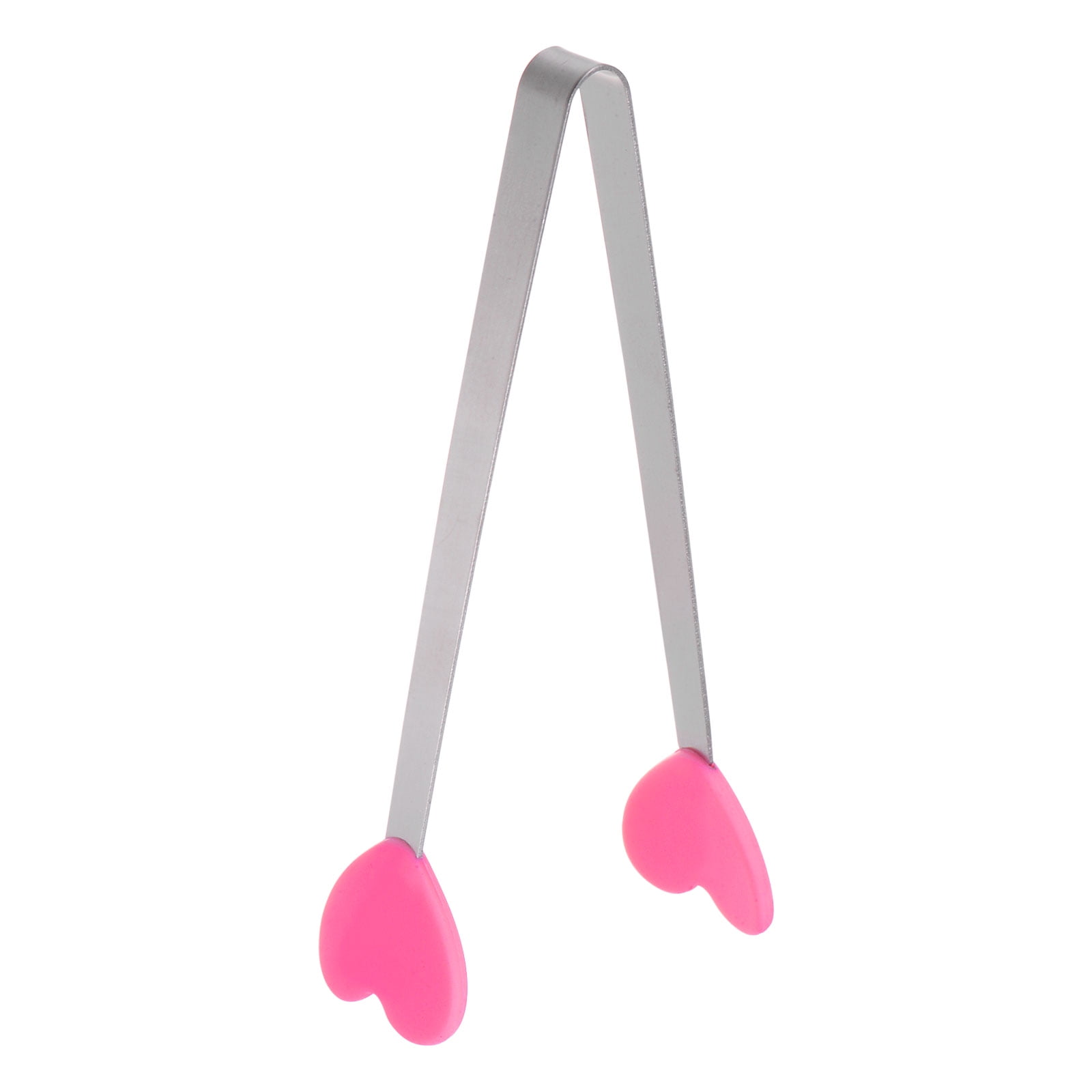 Mini Food Tongs 13.5cm Heart Shape Stainless Steel with Silicon Tips ...
