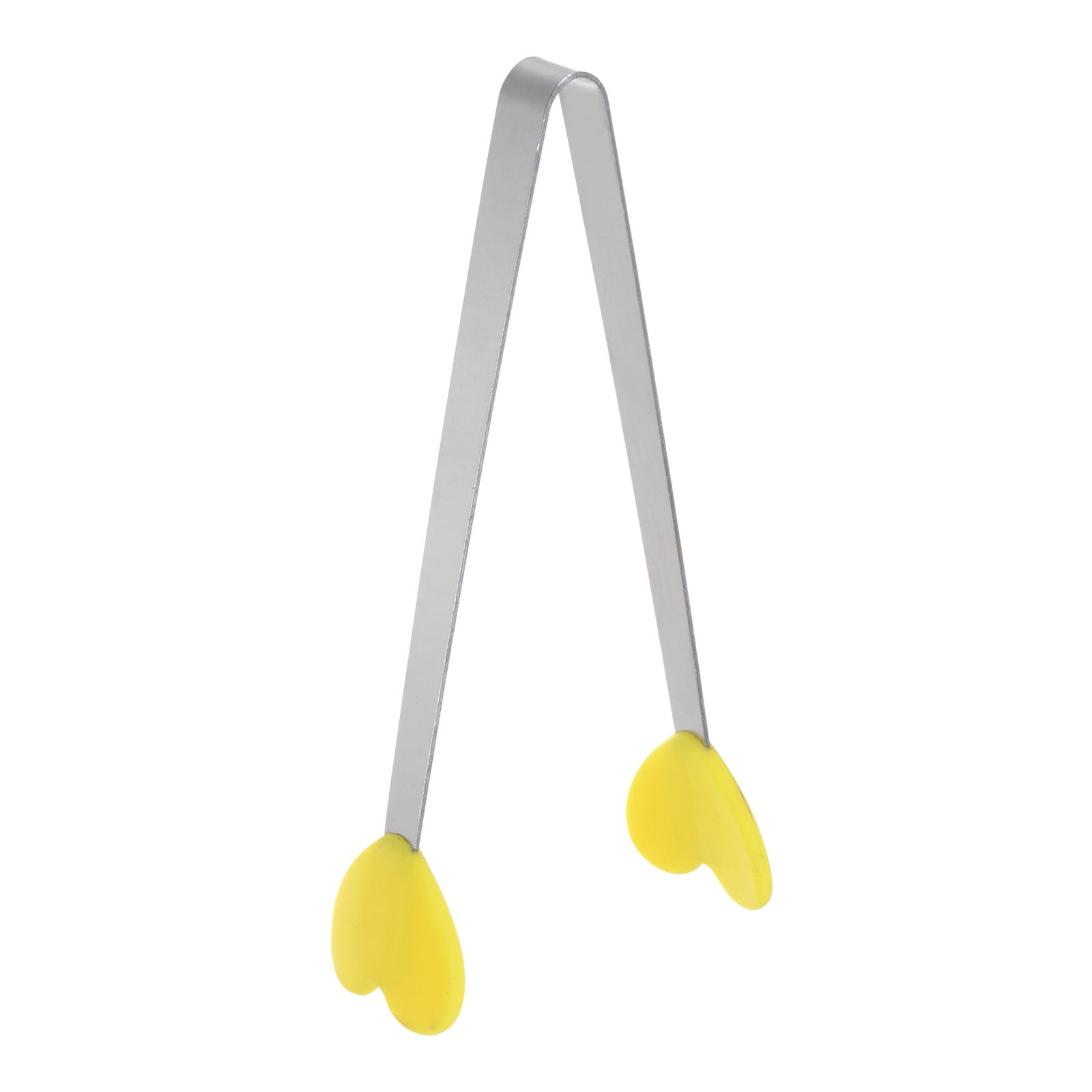 Mini Food Tongs 13.5cm Heart Shape Stainless Steel with Silicon Tips ...