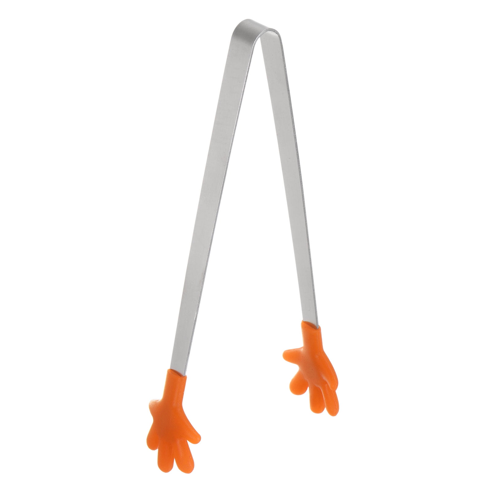 Mini Food Tongs 14.4cm Hand Shape Stainless Steel with Silicon Tips ...
