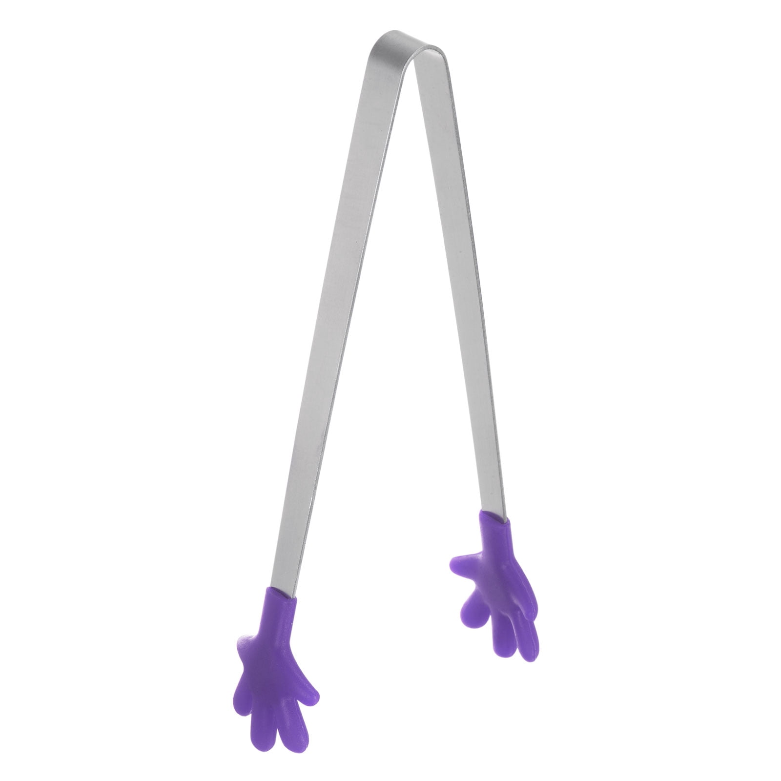 Mini Food Tongs 14.4cm Hand Shape Stainless Steel with Silicon Tips ...
