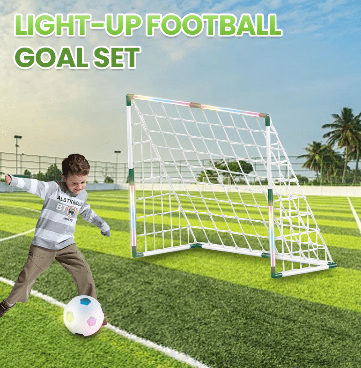 Mini Football Goal for Kids, Football Net Door Soccer Goal & Ball with ...