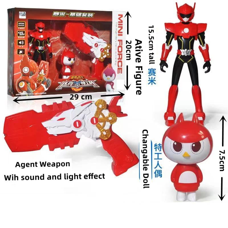 Mini Force Agent Transformation Toys Action Figures With Sound and ...
