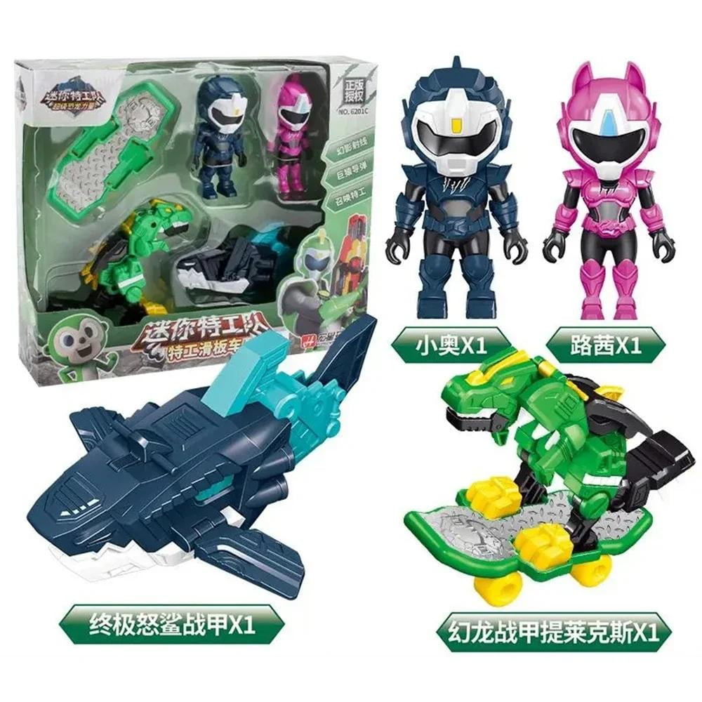 Mini Force X Super Dinosaur Power Transformation Skateboard Toys Action ...