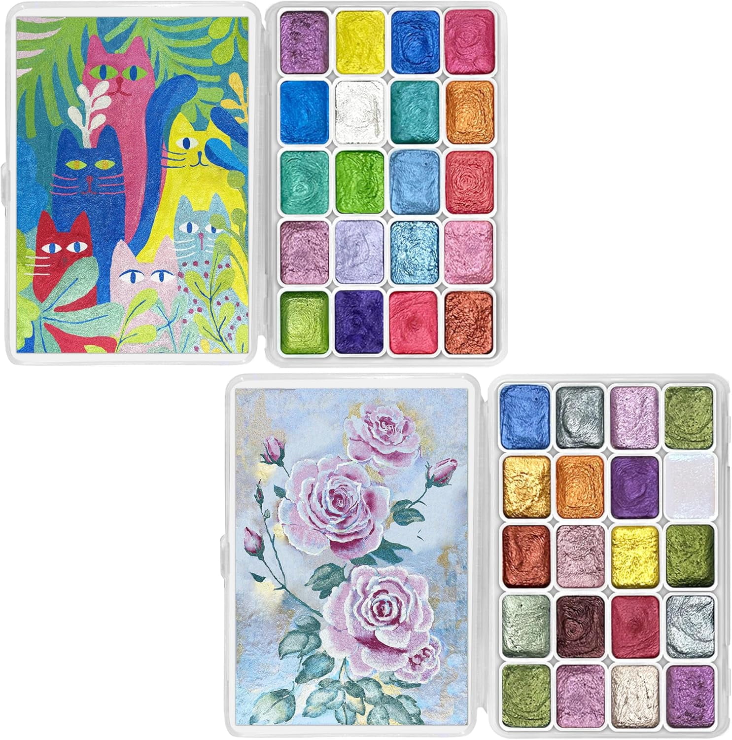 Mini Forestry Shifting Watercolor Painting Set, 20 Color Shifting ...