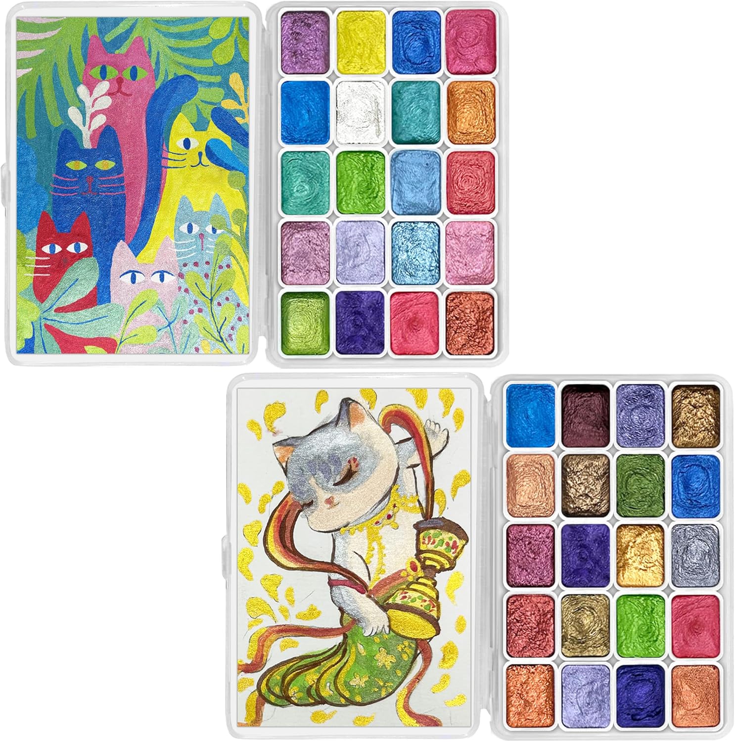 Mini Forestry Shifting Watercolor Painting Set, 20 Color Shifting ...
