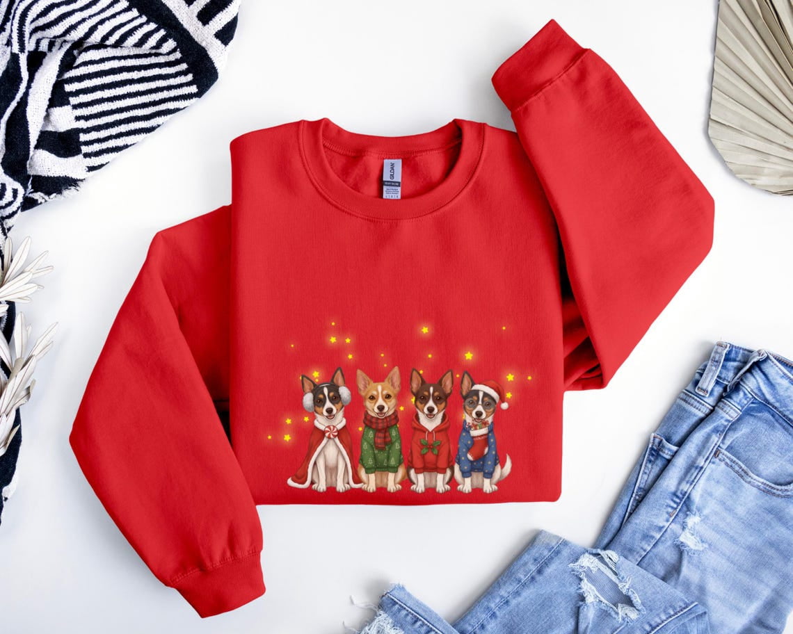 Mini Foxie season Sweatshirt, Miniature Fox Terrier, Cute season Dog ...
