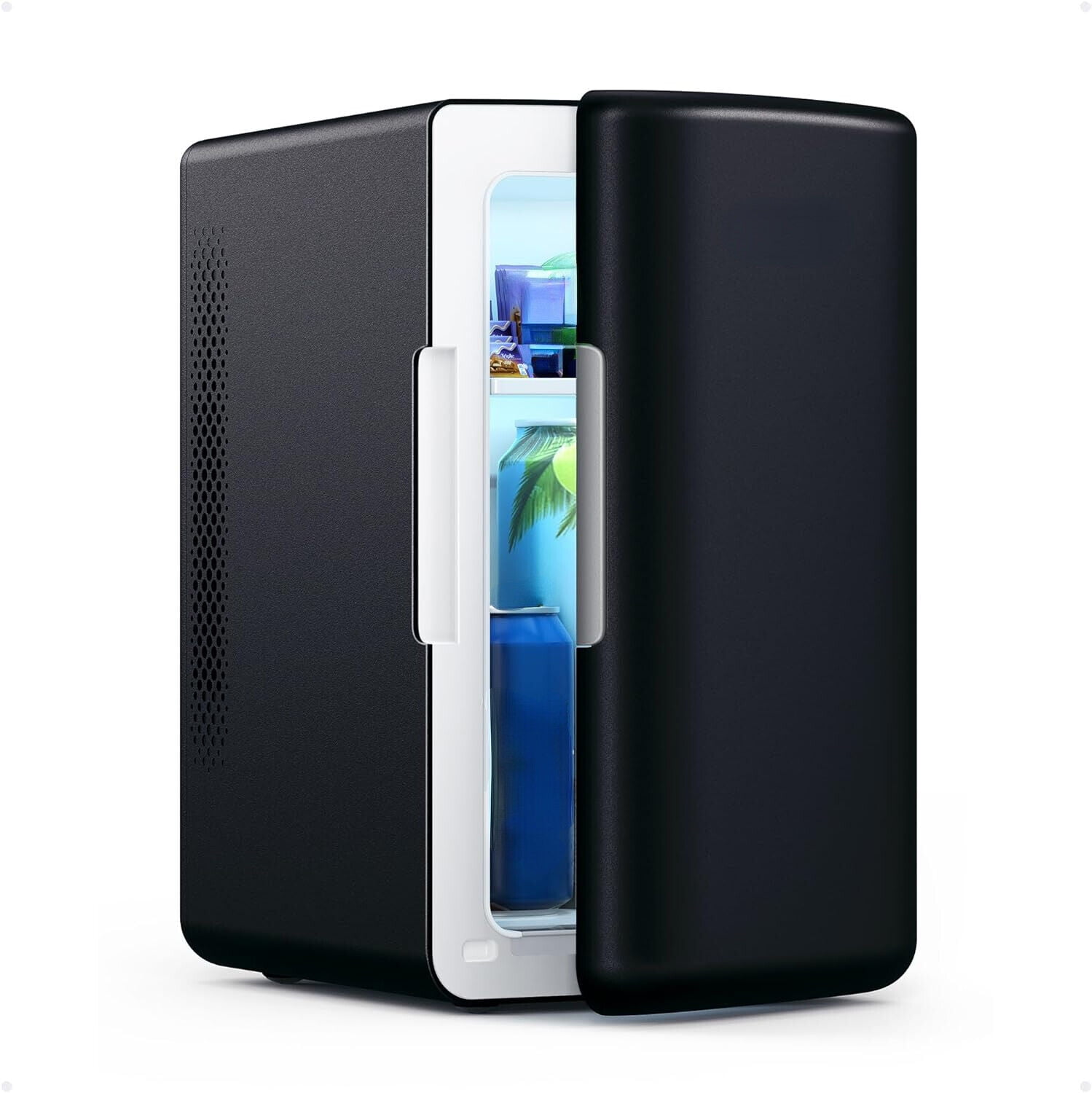 Mini Fridge 2.0 Gen, 6 Liter/8 Cans Makeup Skincare Fridge 110V AC/ 12V ...