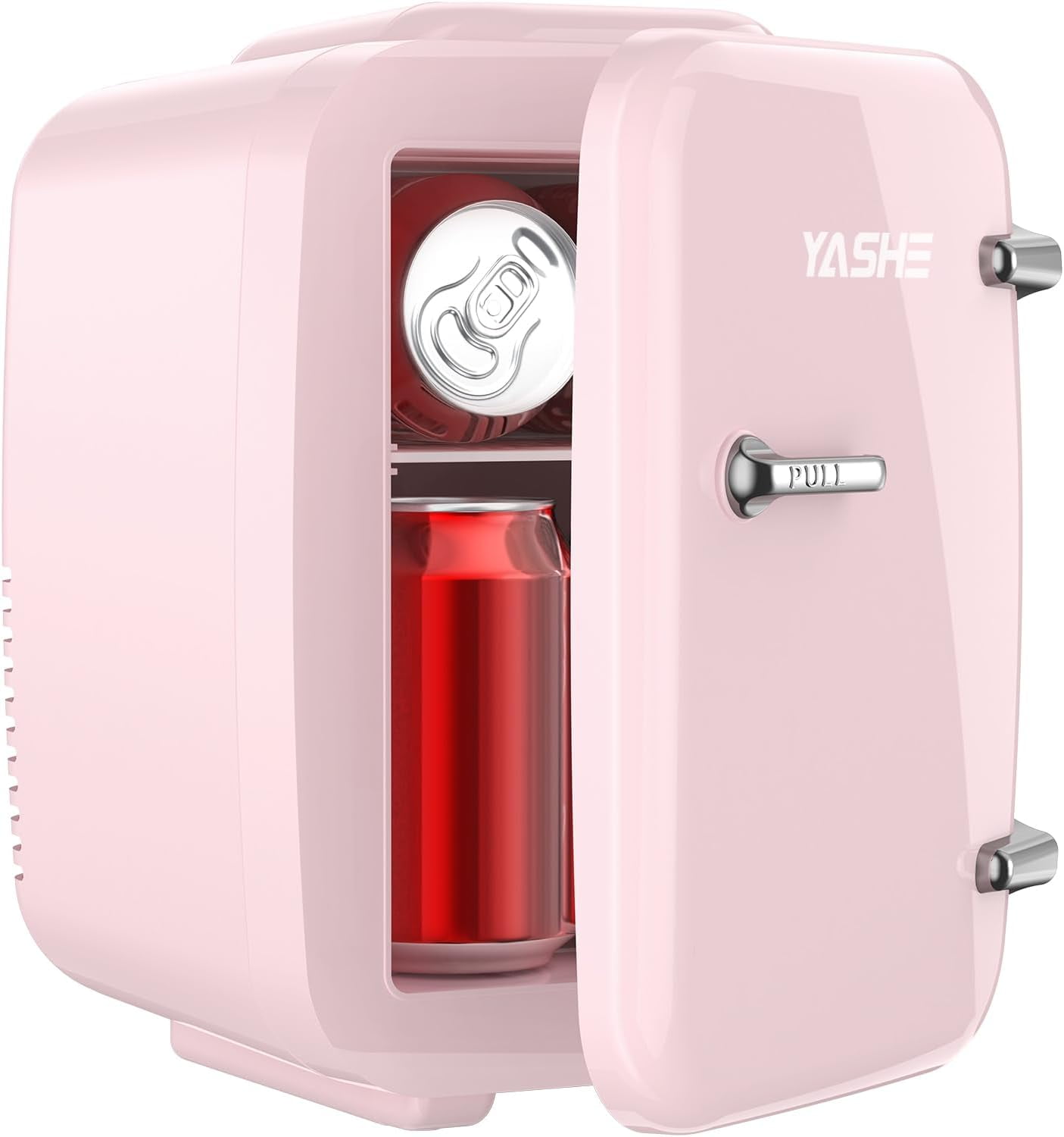 Mini Fridge, 4 Liter/6 Cans Small Refrigerator for Skincare, 110V AC ...