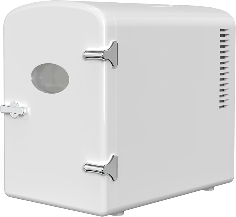 Mini Fridge, 4L/6 Can Portable Cooler & Warmer Freon-Free Small ...