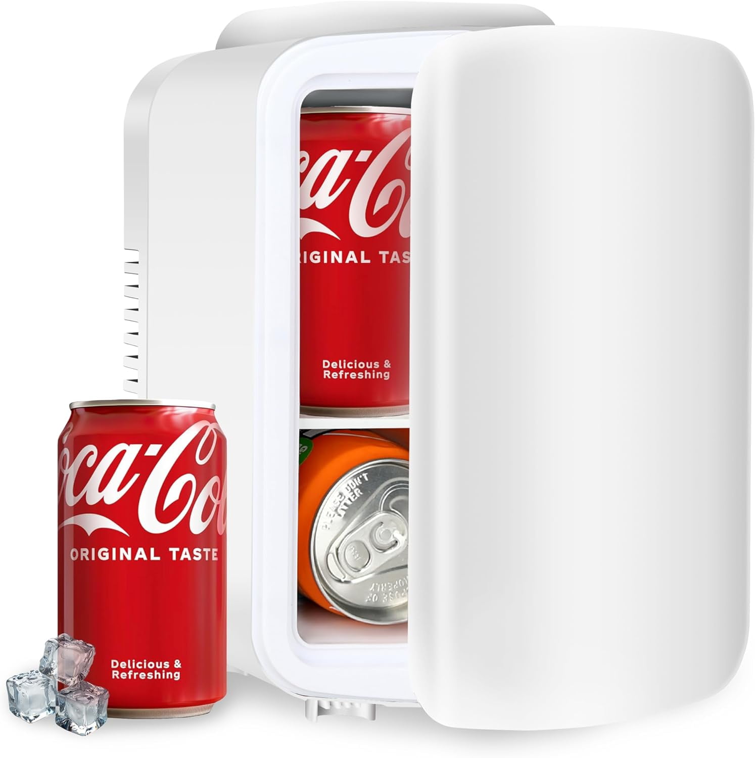 Mini Fridge, 4L/6 Can Portable Cooler & Warmer Freon-Free Small ...
