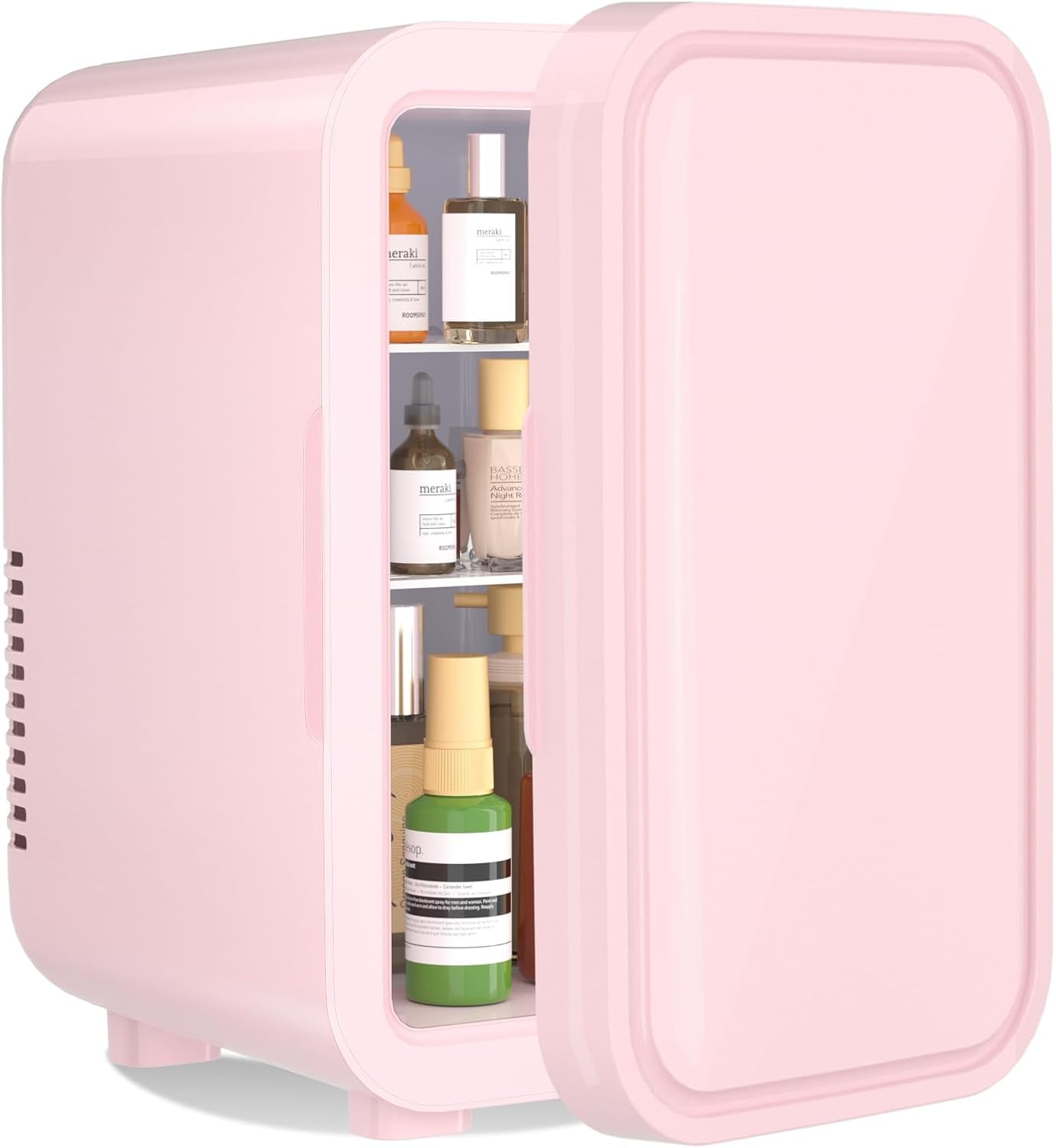 Mini Fridge, 6 Liter/8 Can 110V AC/DC Portable Thermoelectric Cooler ...