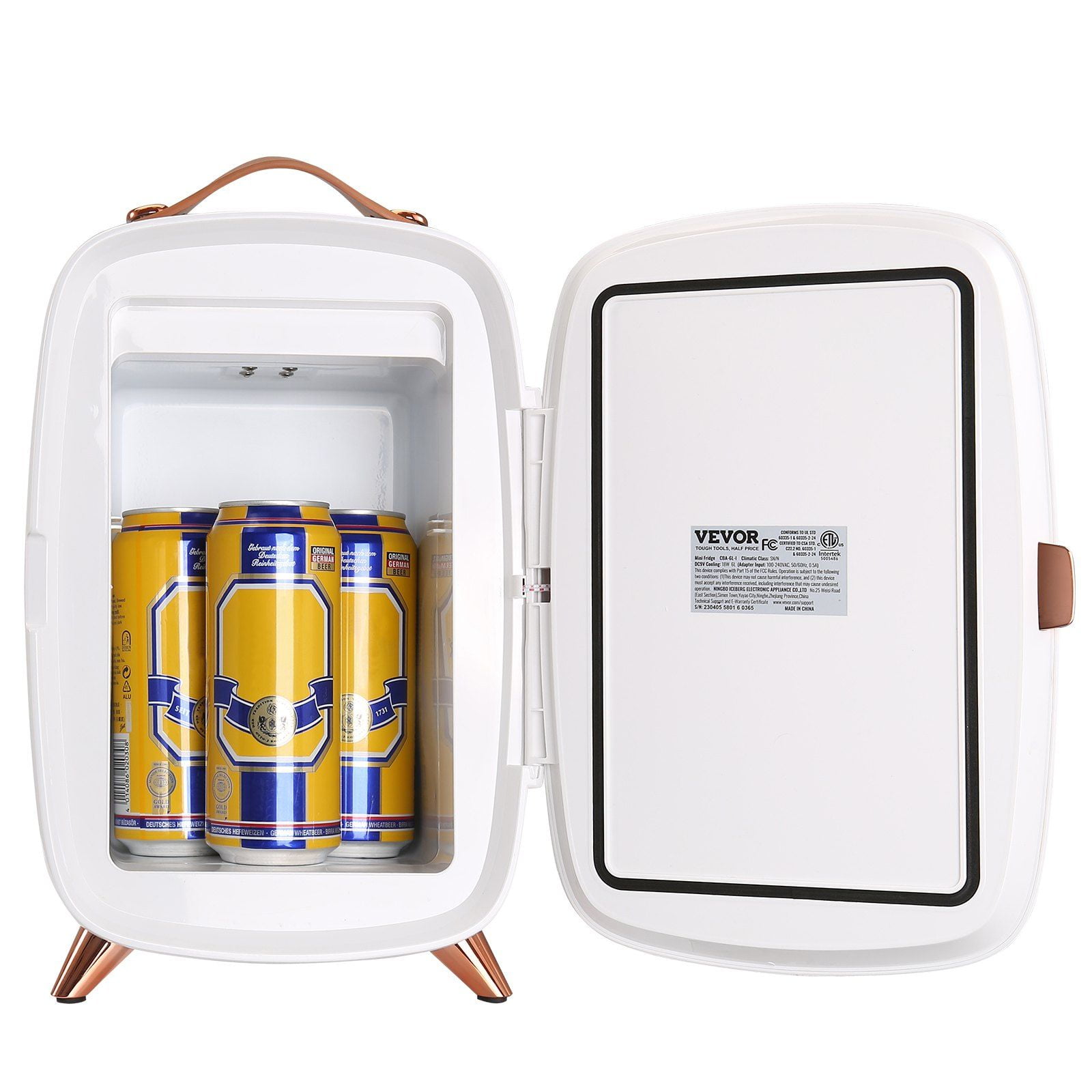 Mini Fridge for Bedroom, 6L Luxury Skin Care Fridges with Mirror and ...
