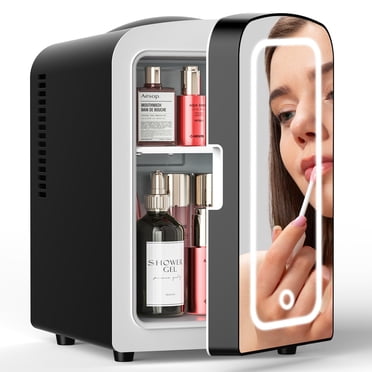 FREE VILLAGE Mini Fridge,4L/6 Can Makeup Mini Refrigerator Small With ...