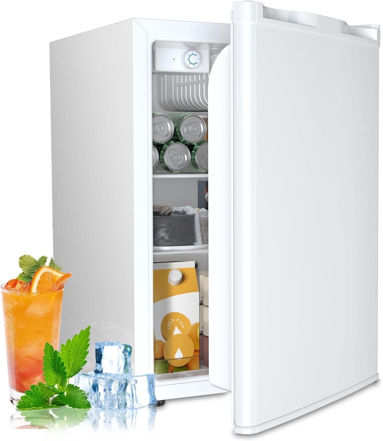 FREE VILLAGE 2.56 Cu.Ft Mini Fridge with Freezer,Small Refrigerators ...
