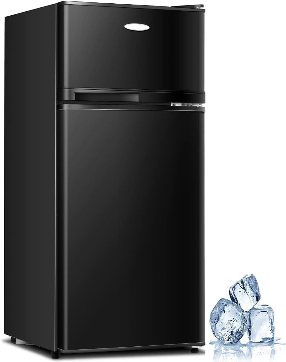 Mini Fridge with Freezer, 3.4 Cu.Ft Compact Refrigerator/Freezer Cooler ...