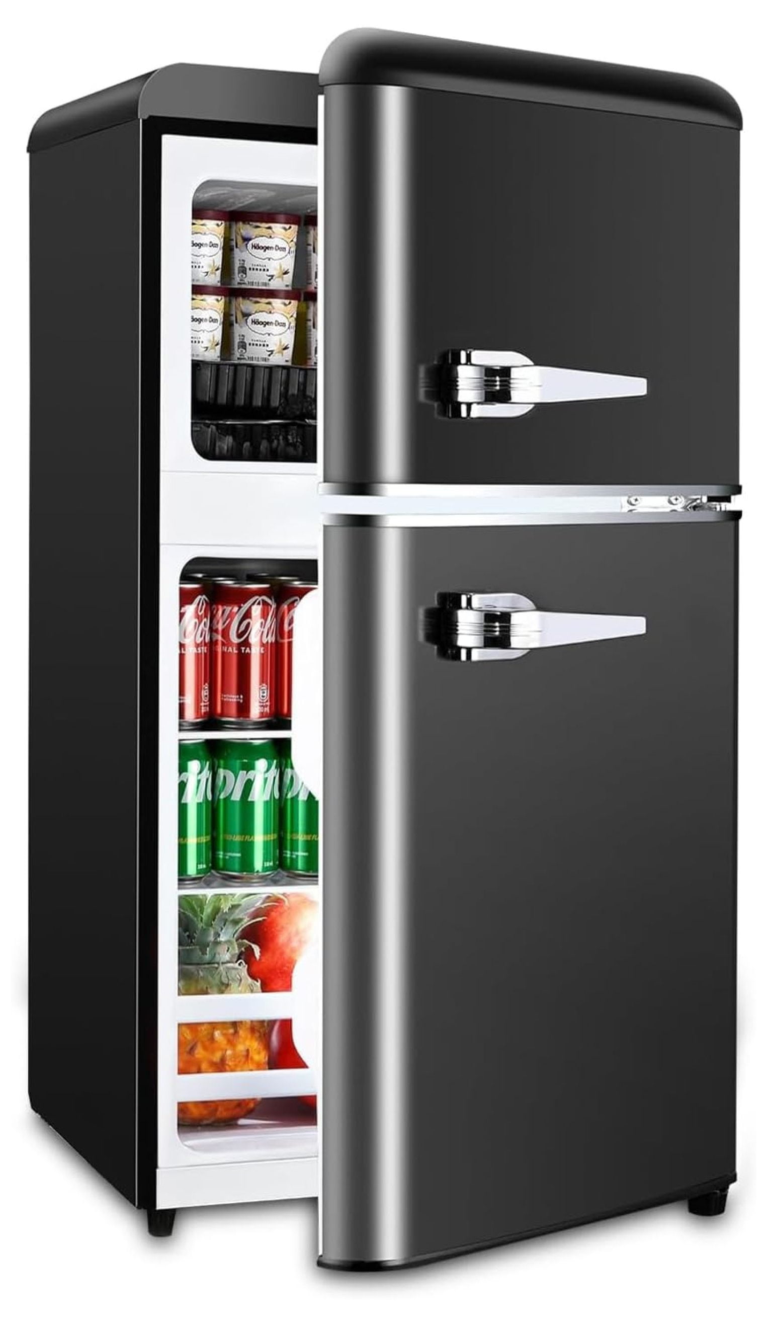 Mini Fridge With Freezer,Compact Refrigerator With 2 Doors,7- Level ...