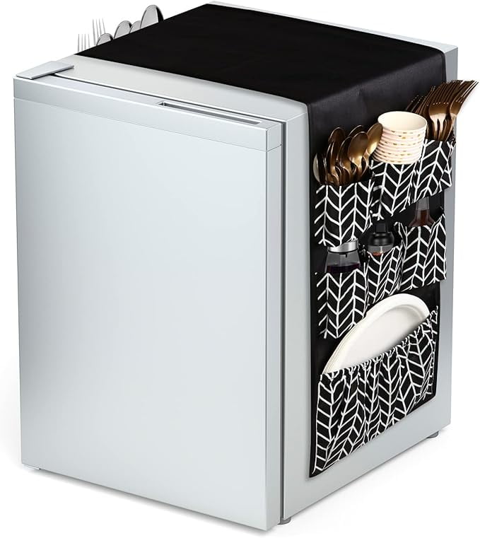 Mini Fridge Organizer with 15 Pockets, Over The Fridge Storage ...