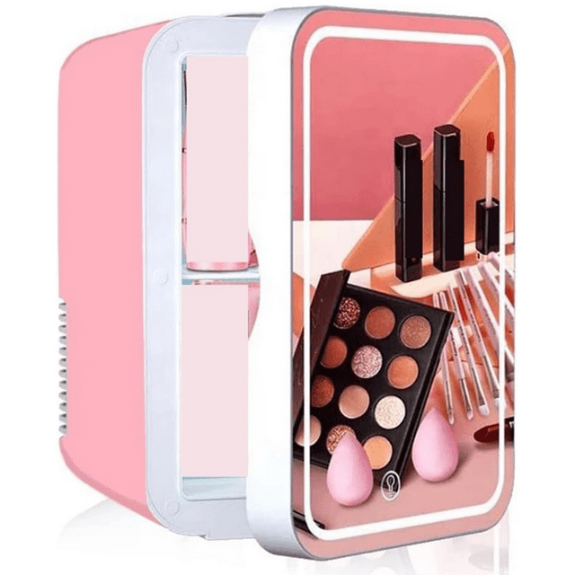 Mini Fridge, Portable Beauty Makeup Skincare Fridge with Dimmable LED ...