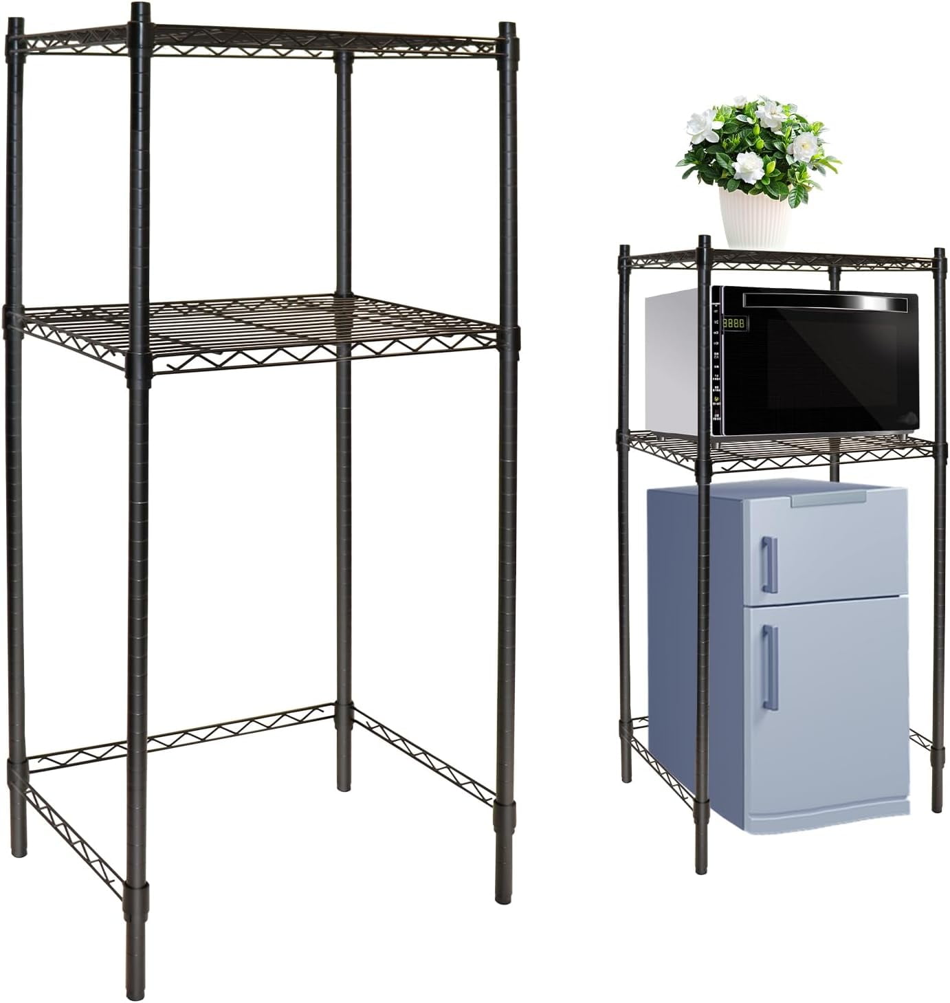 Mini Fridge Shelf，Over Mini Fridge Storage and Microwave Stand, Multi ...