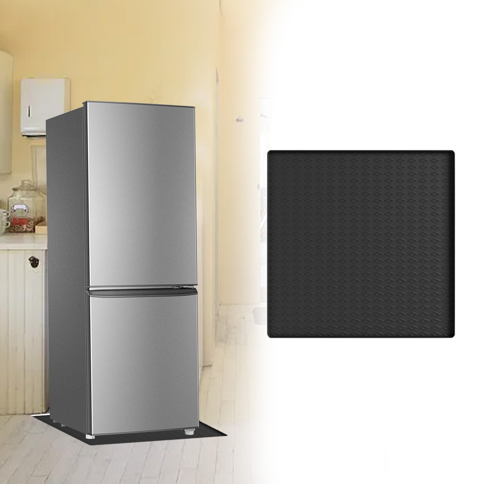 Mini Fridge Silicone Mat with Raised Edge, 23.6"x23.6"x0.8", Under ...