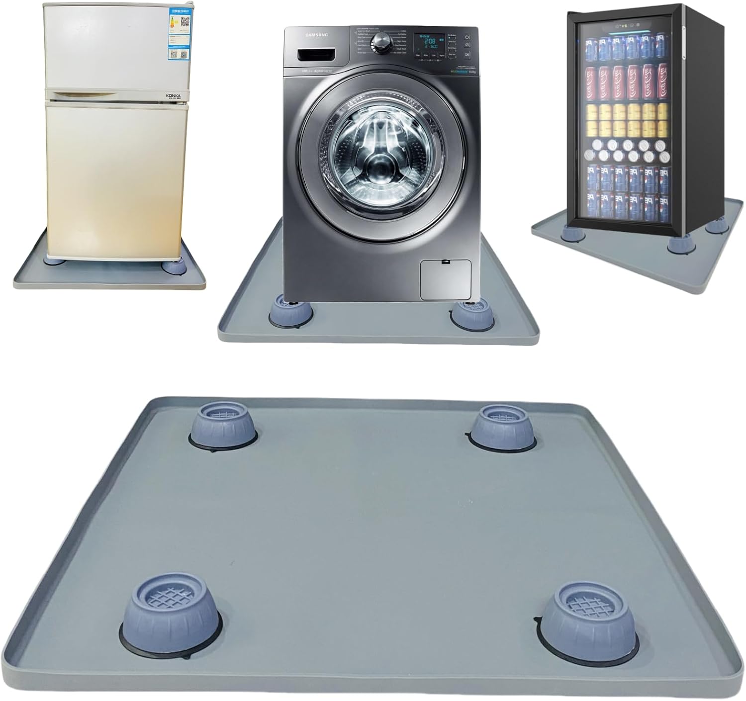 Mini Fridge Silicone Mat with Raised Edges, 24" x 24" x 0.8" Mini ...