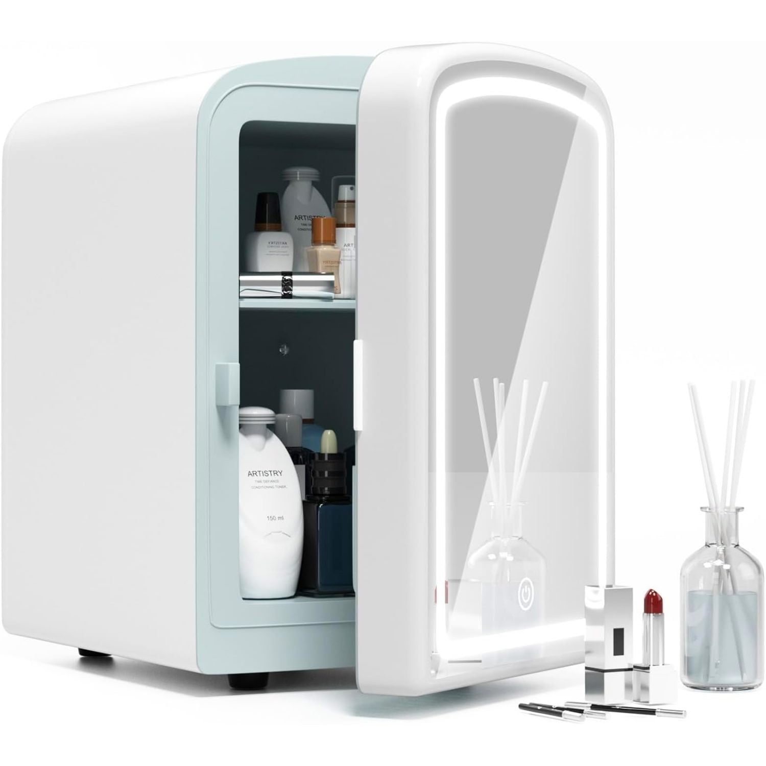 Mini Fridge for Skin Care, 4 Liter Portable Small Fridge with Dimmable ...