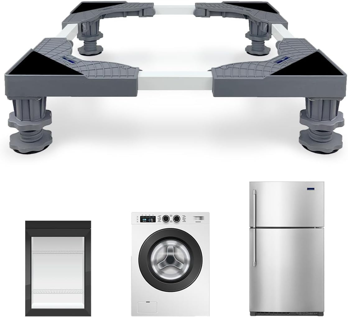 Mini Fridge Stand Adjustable Universal Base with 4 Strong Feet Washer ...