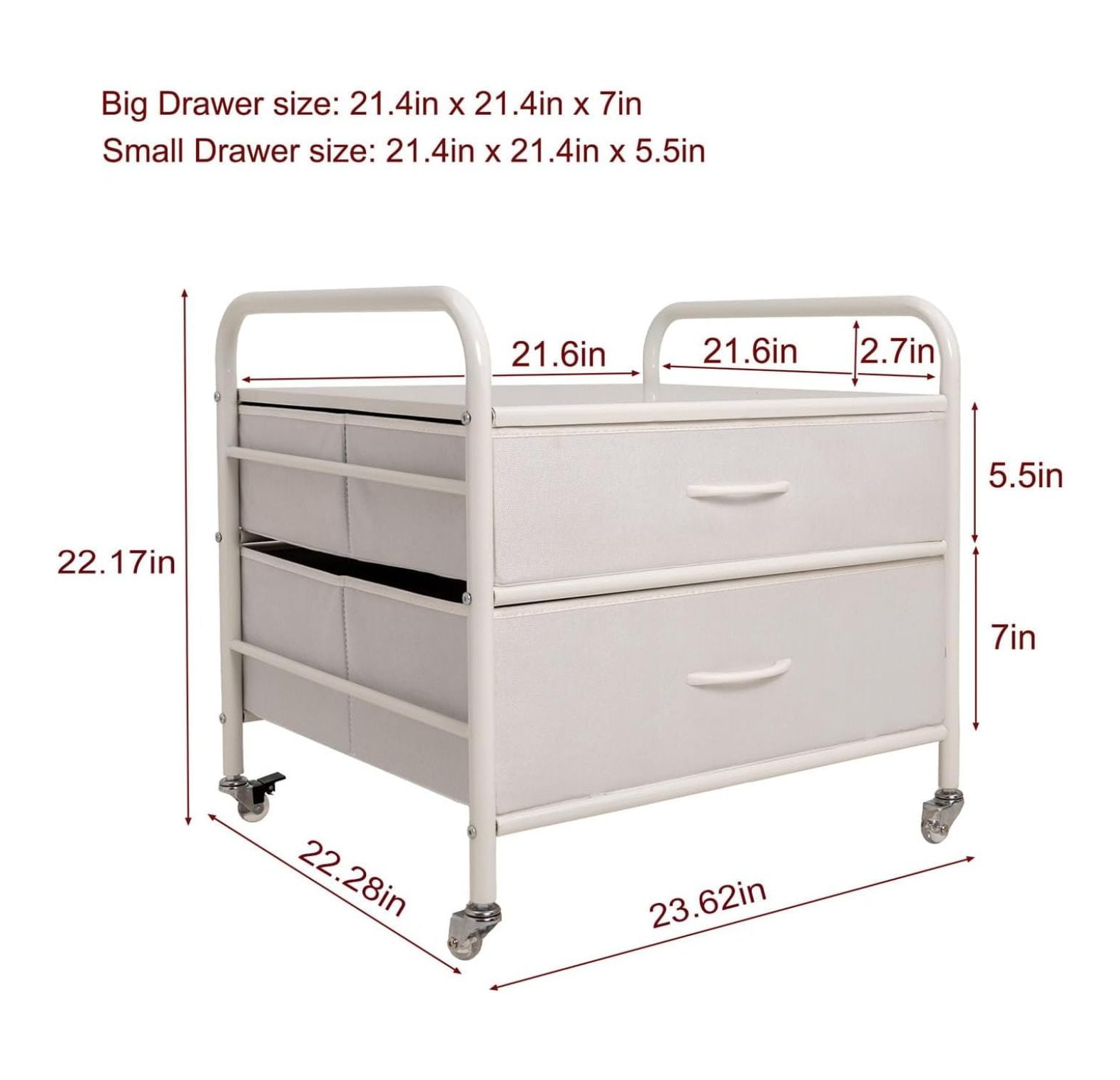 Mini Fridge Stand, Fridge Stand with Storage, 2 Drawer Fridge Cart ...