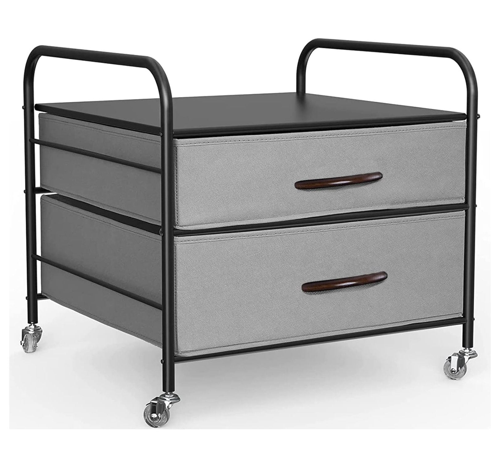 Mini Fridge Stand with Storage, 120LBS Mini Fridge Table, 2 Drawer ...