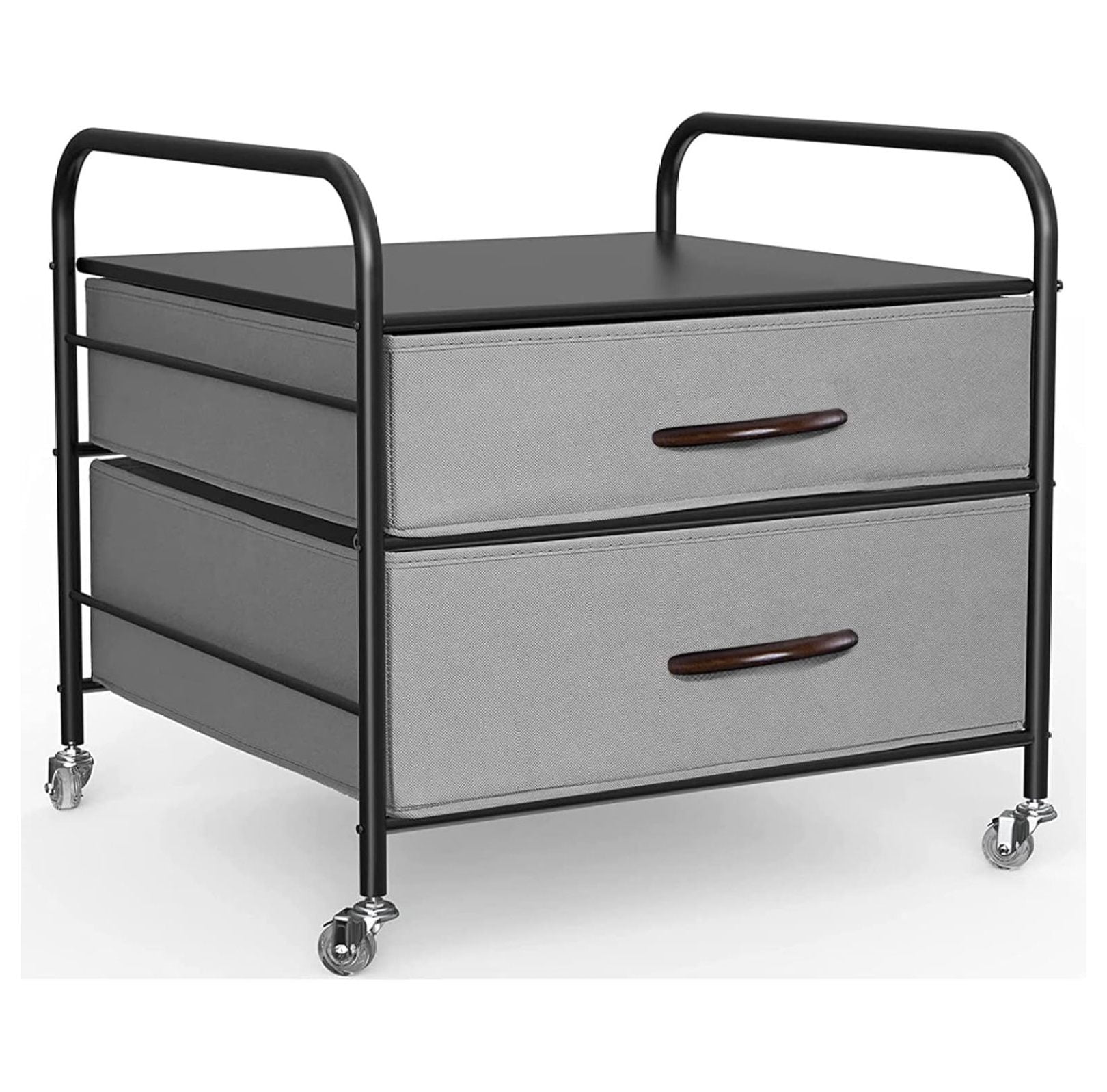 Mini Fridge Stand with Storage, 120LBS Mini Fridge Table, 2 Drawer ...