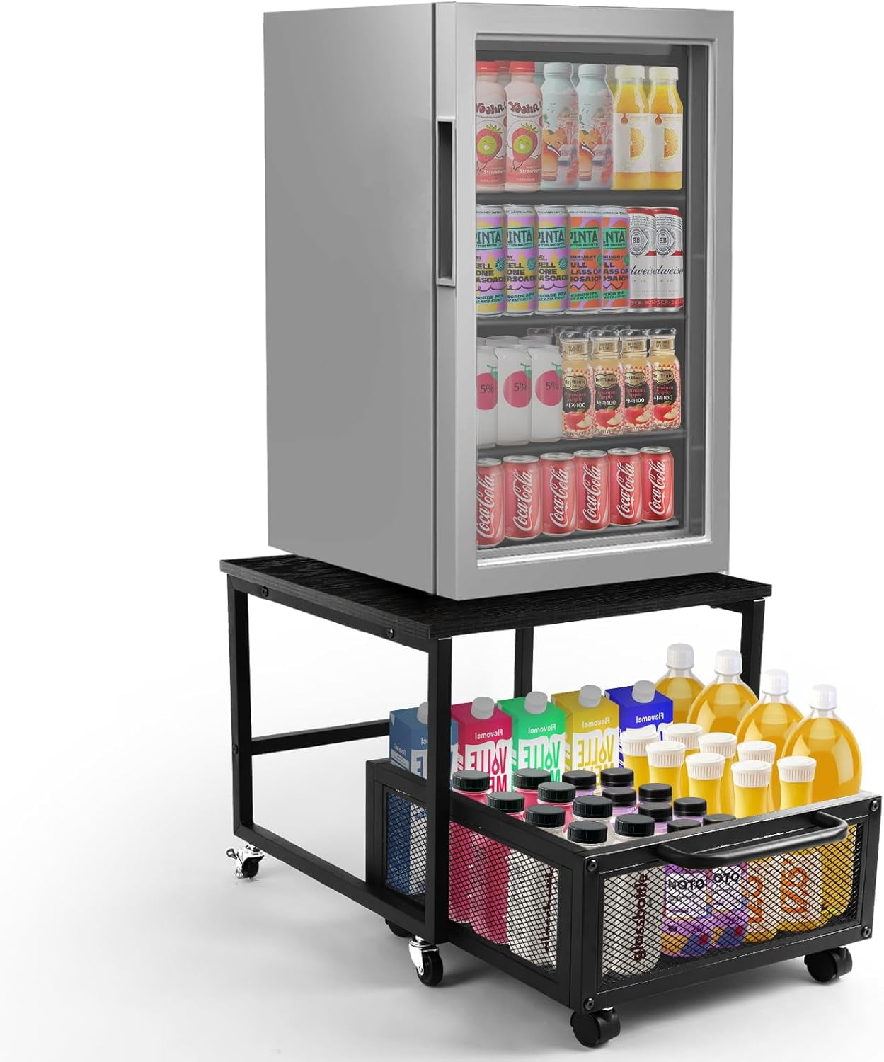 Mini Fridge Stand With Storage,Mini Fridge Table,Mini Fridge Cart ...