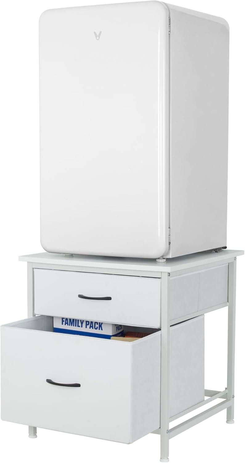 Mini Fridge Stand with 2 Drawer, Mini Fridge Organizer Stand ...