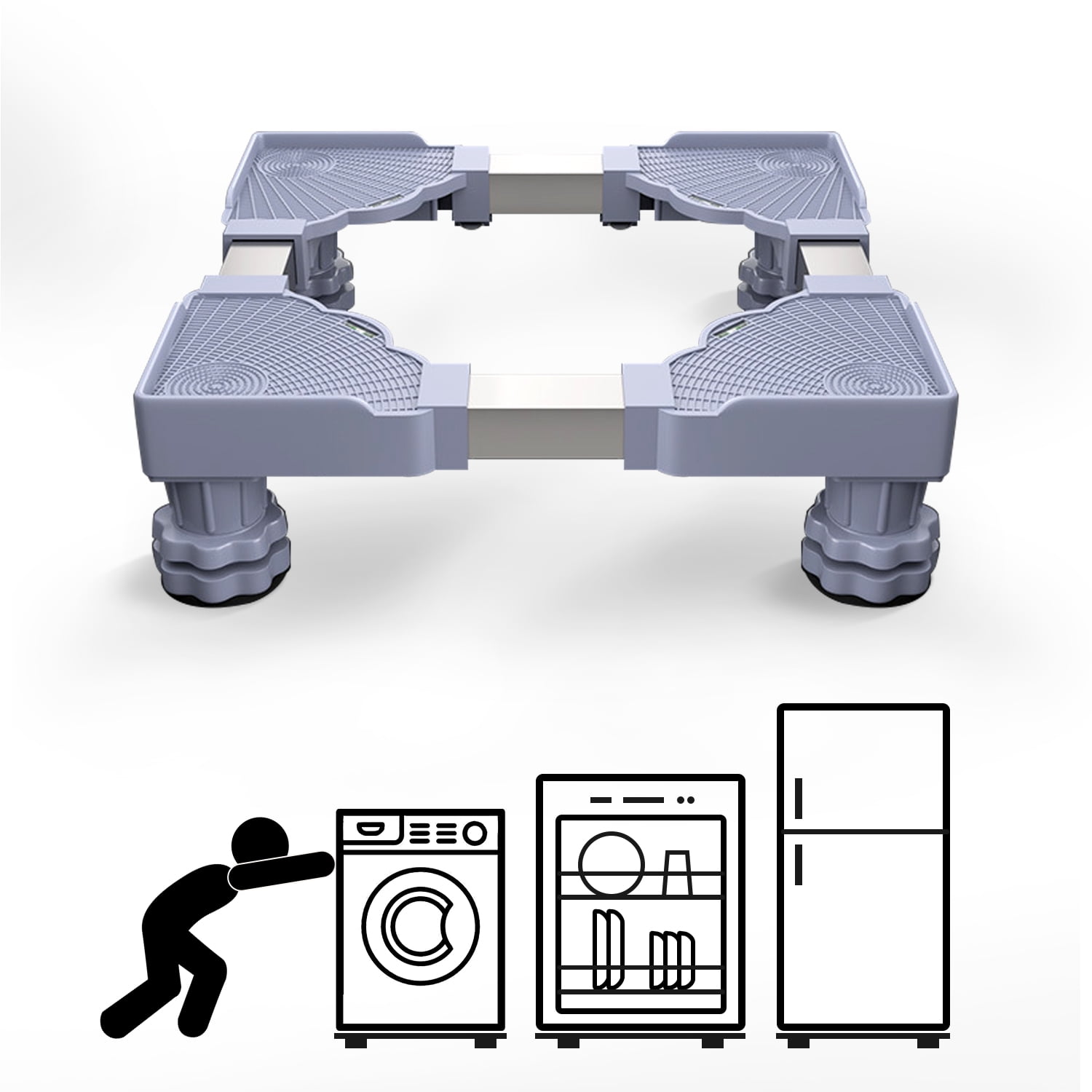 Mini Fridge Stand with 4 Strong Feet, Universal Mobile Base for ...