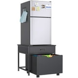Heavy Duty Mini Fridge Stand with Storage, Rolling Cabinet, Drawers ...