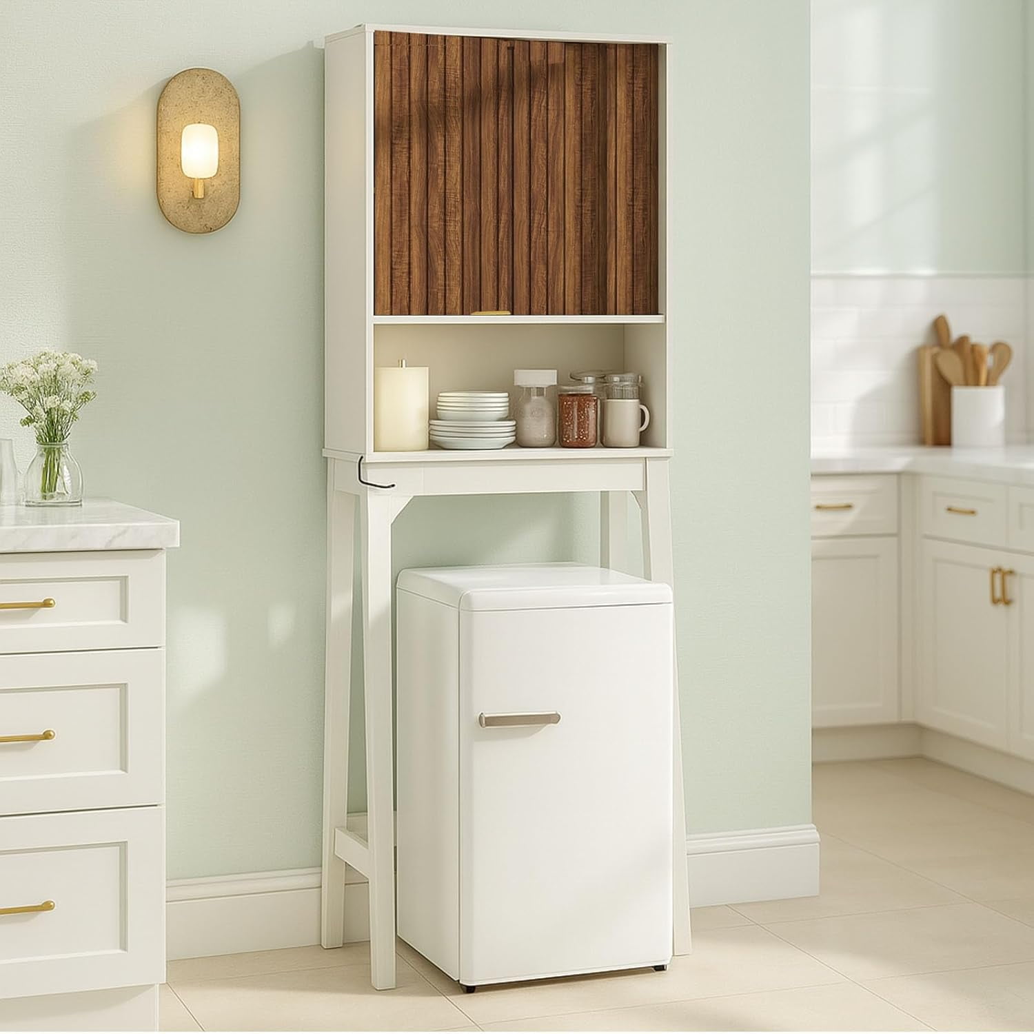 Over Mini Fridge Storage - 68" Over The Fridge Storage Organizer with ...