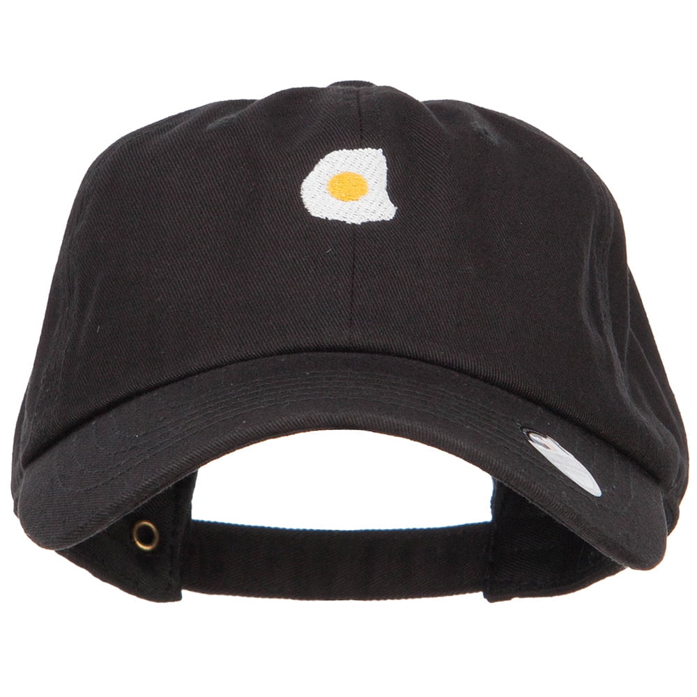 Mini Fried Egg Embroidered Unstructed Cap - Black OSFM - Walmart.com