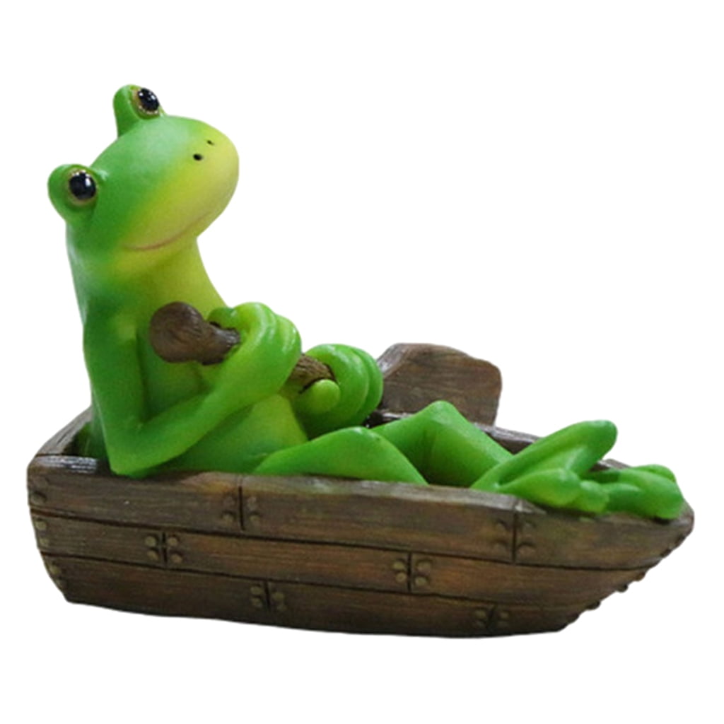 Mini Frog Figurine Craft Frogs Statue Desk Cabinet Decoration Boating ...